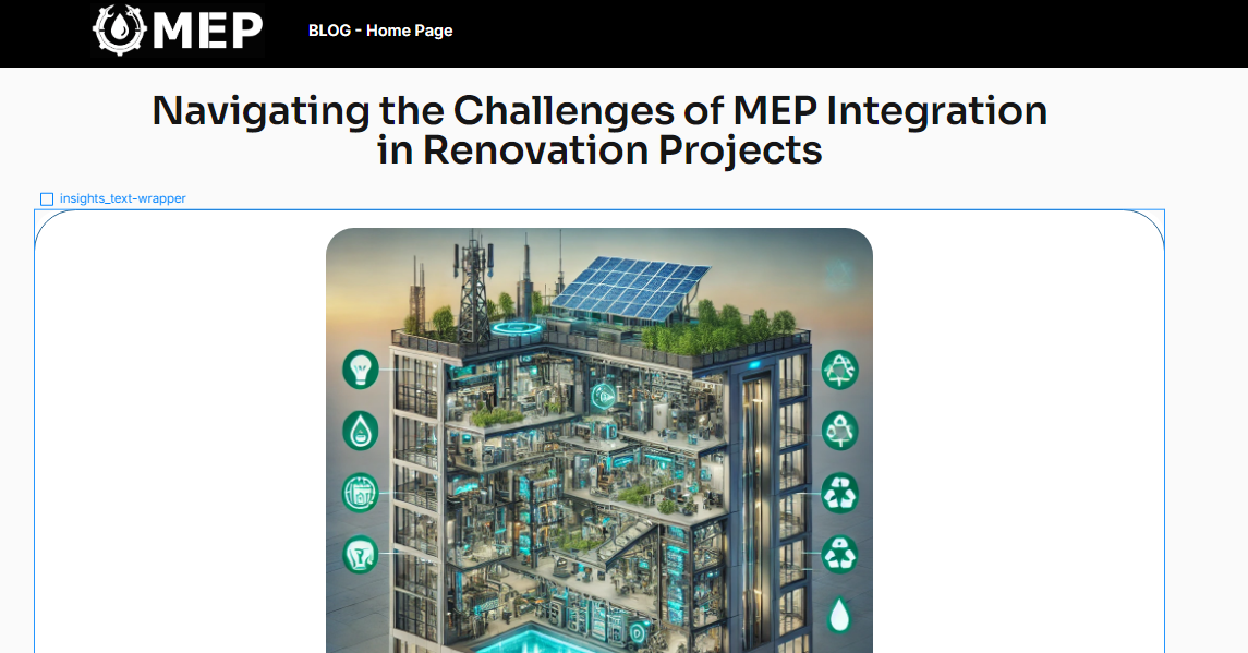 Navigating the Challenges of MEP Integration in Renovation Projects | MEP Blog